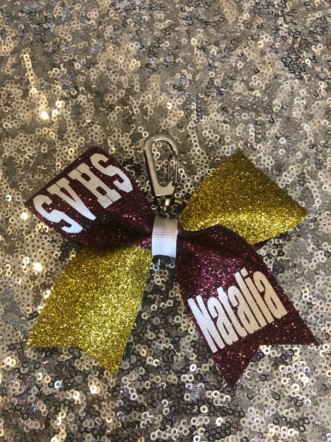 Cheer Bow Key Chain or Back Pack Bow. Customized in Your - Etsy