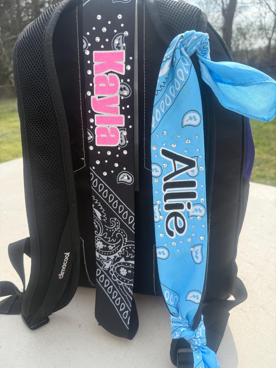 Personalized Glitter Bandana With Rhinestones for Cheer, Softball ...