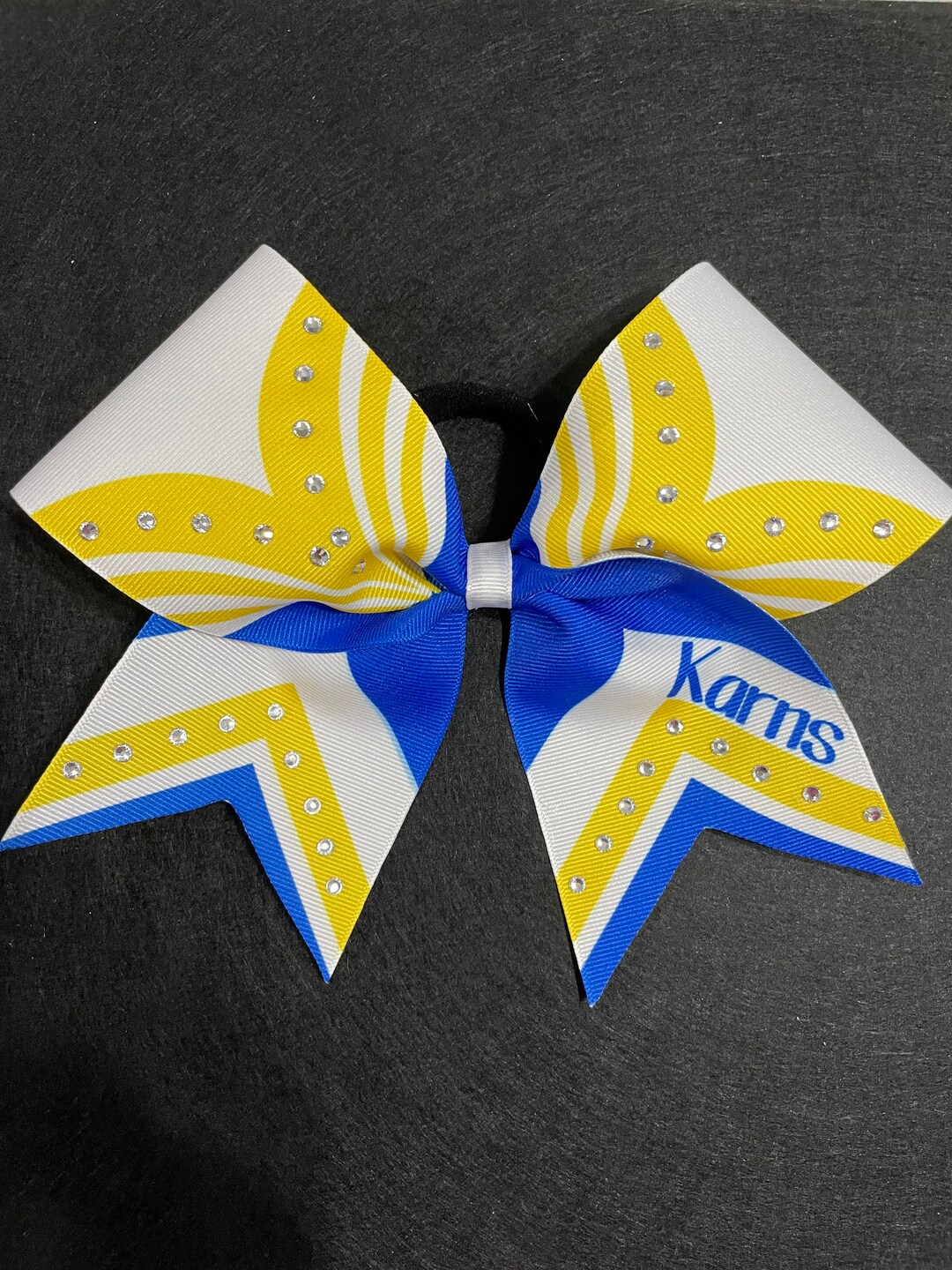 Sublimation Cheer bow with rhinestones in your color choices and school ...