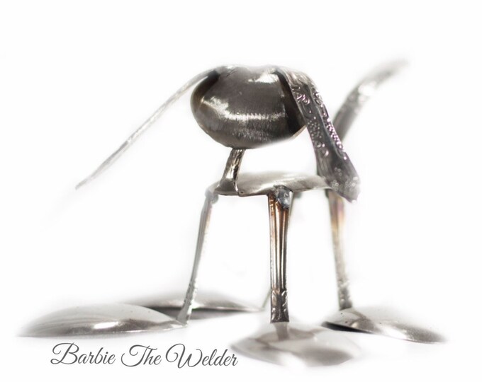 Dog Silverware Animal Metal Welded Art Sculpture Puppy - Etsy