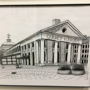 Boston's Quincy Market 10.25x8 Drawing - Etsy