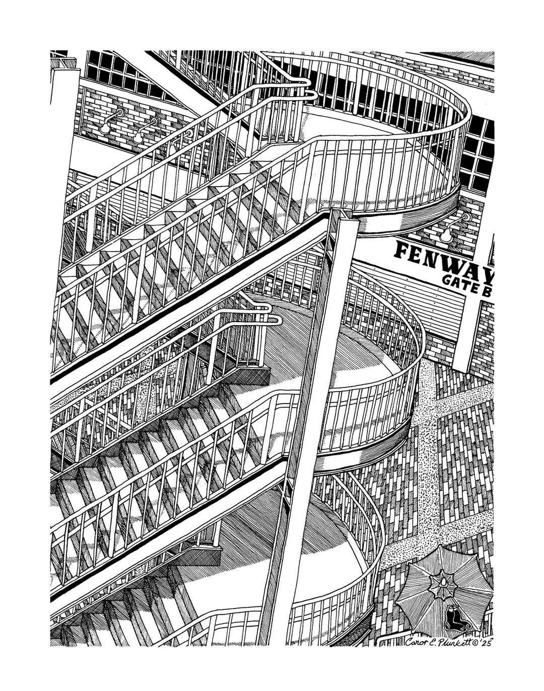 Fenway Park Boston Gate B 8.5x11" Drawing - Etsy