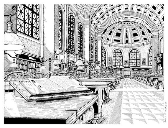 Library Building Drawing