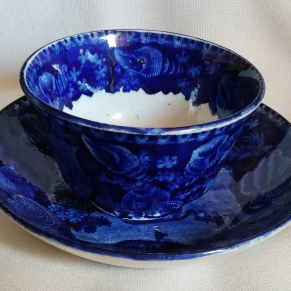 Flow Blue Tea Cup - Etsy