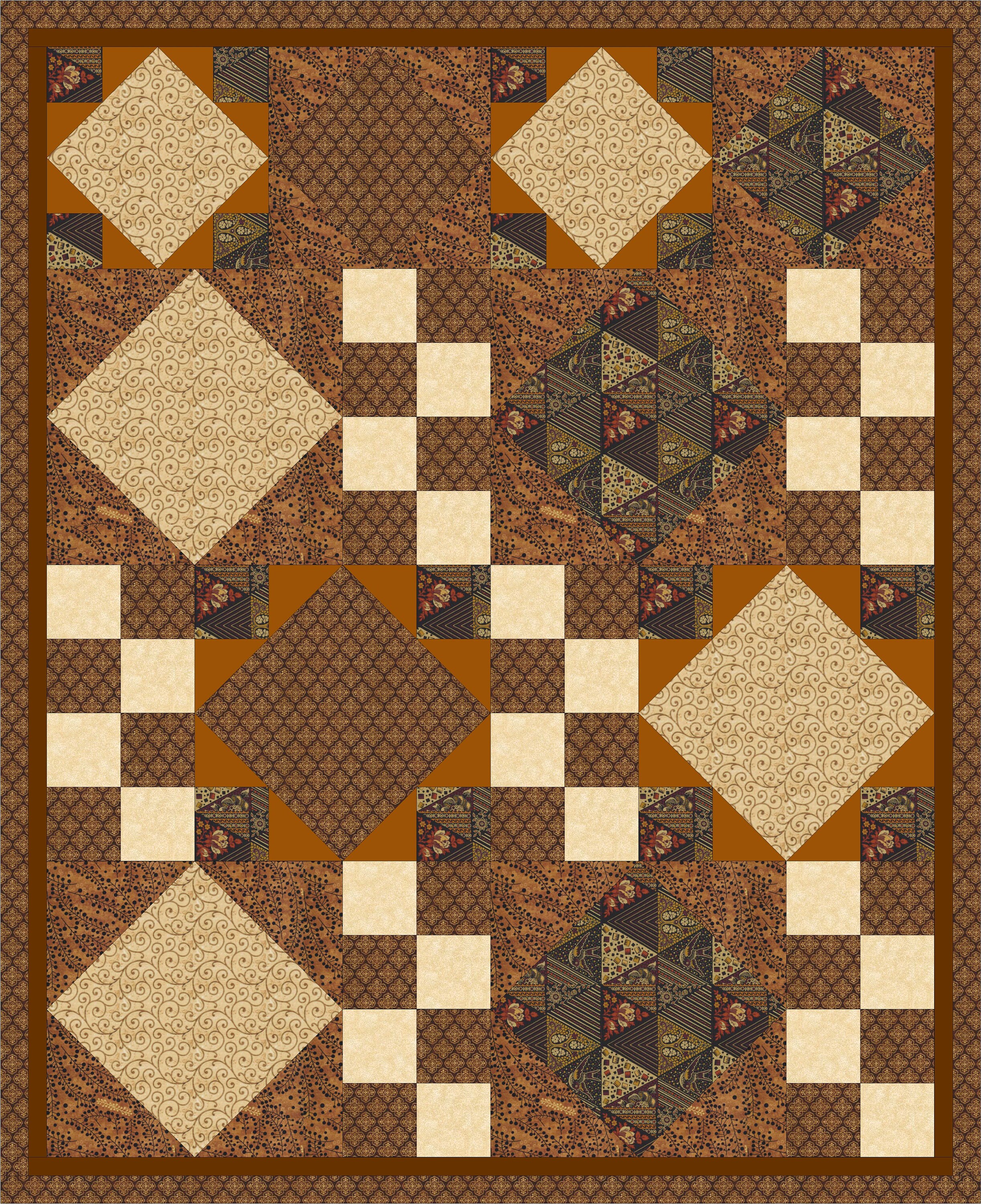 Modern, Neutral, Throw Quilt PDF Pattern - Brown Neutrals - Etsy