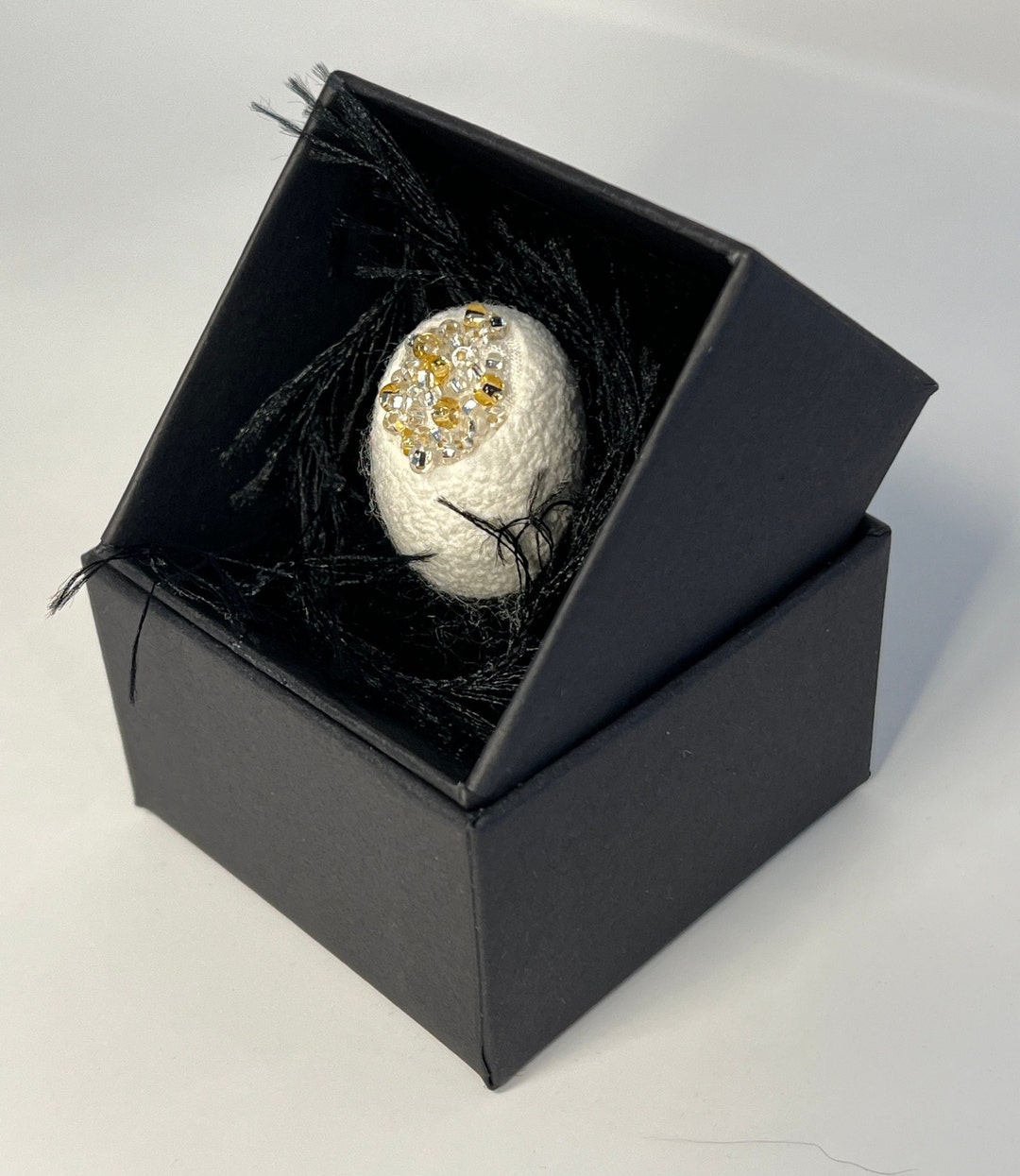 Tiny Gift, Beaded Silk Cocoon, Textile Art, Beading, Trinket, - Etsy