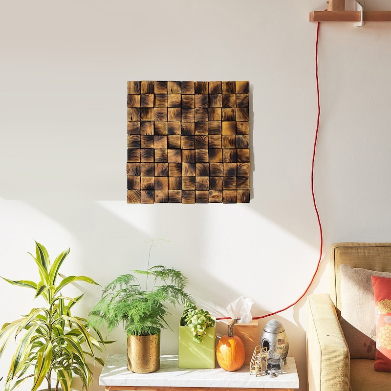 Wood Squares Wall Art - Etsy