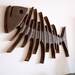 Wall Mounted Wooden Bone Fish Sculpture - Floating Bone Fish Made of ...