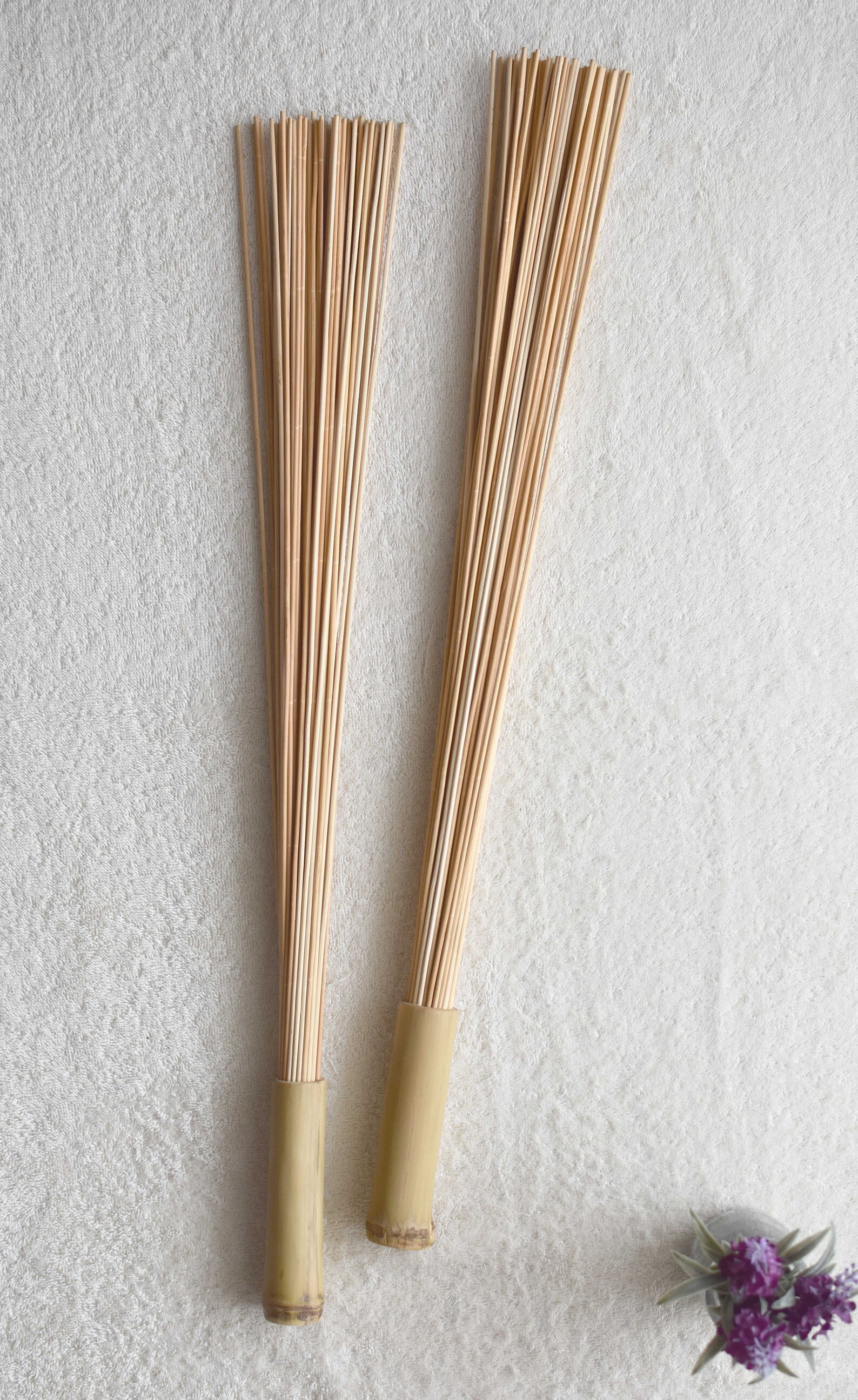 Set of 2 Massage Bamboo Broom, Hammer Tapotement Sticks, Natural Bamboo ...