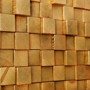 Asymmetrical Wood Wall Art for Home Studio Decor Wall Panel Made of ...