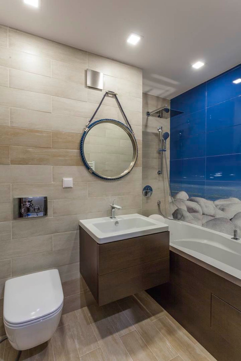 Nautical Rope Mirror for Bathroom in Coastal Blue Oval - Etsy