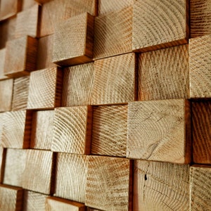 Asymmetrical Wood Wall Art for Home Studio Decor Wall Panel Made of ...
