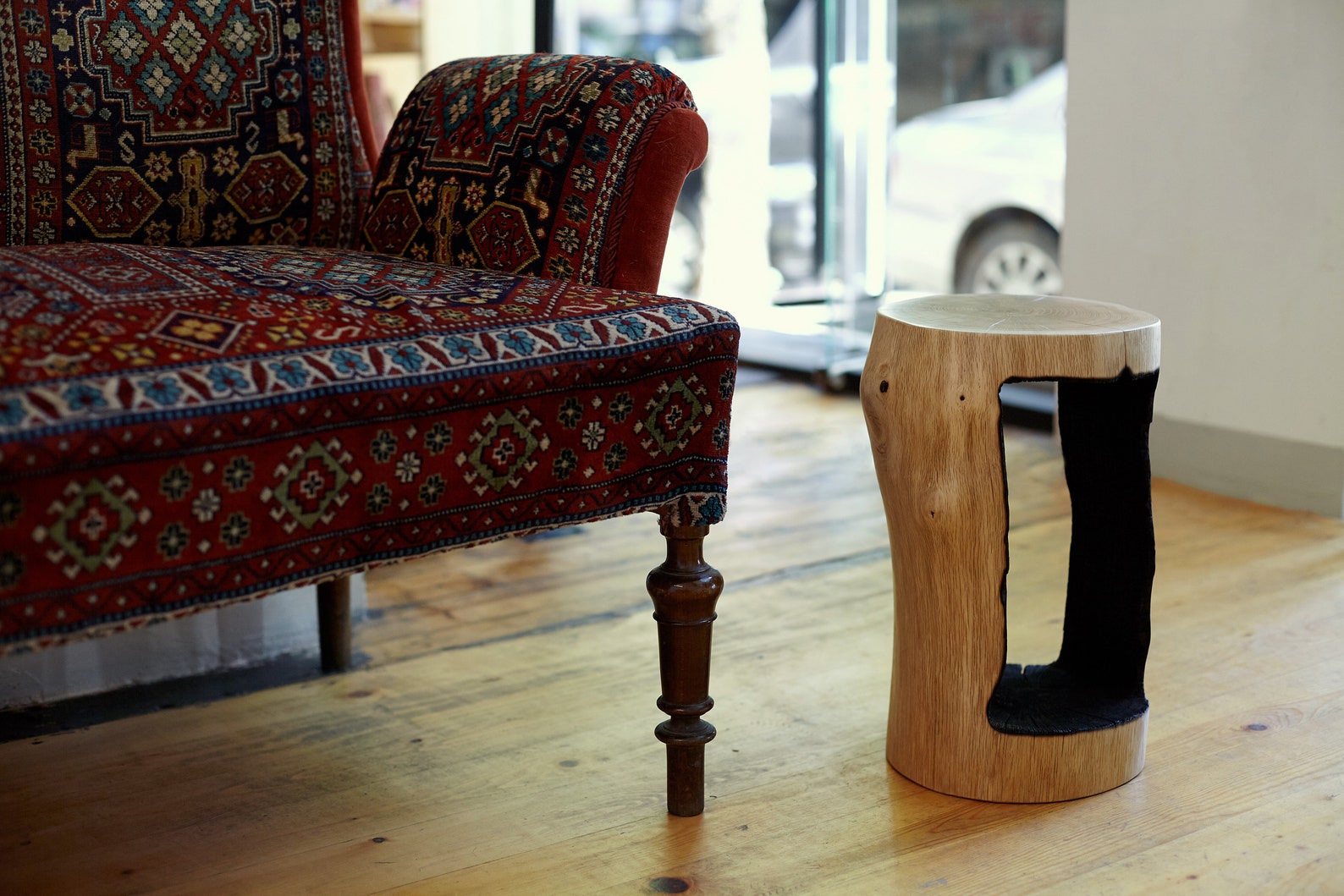 Space-saving Coffee Log Side Table Artisan Made From Wood Available in ...