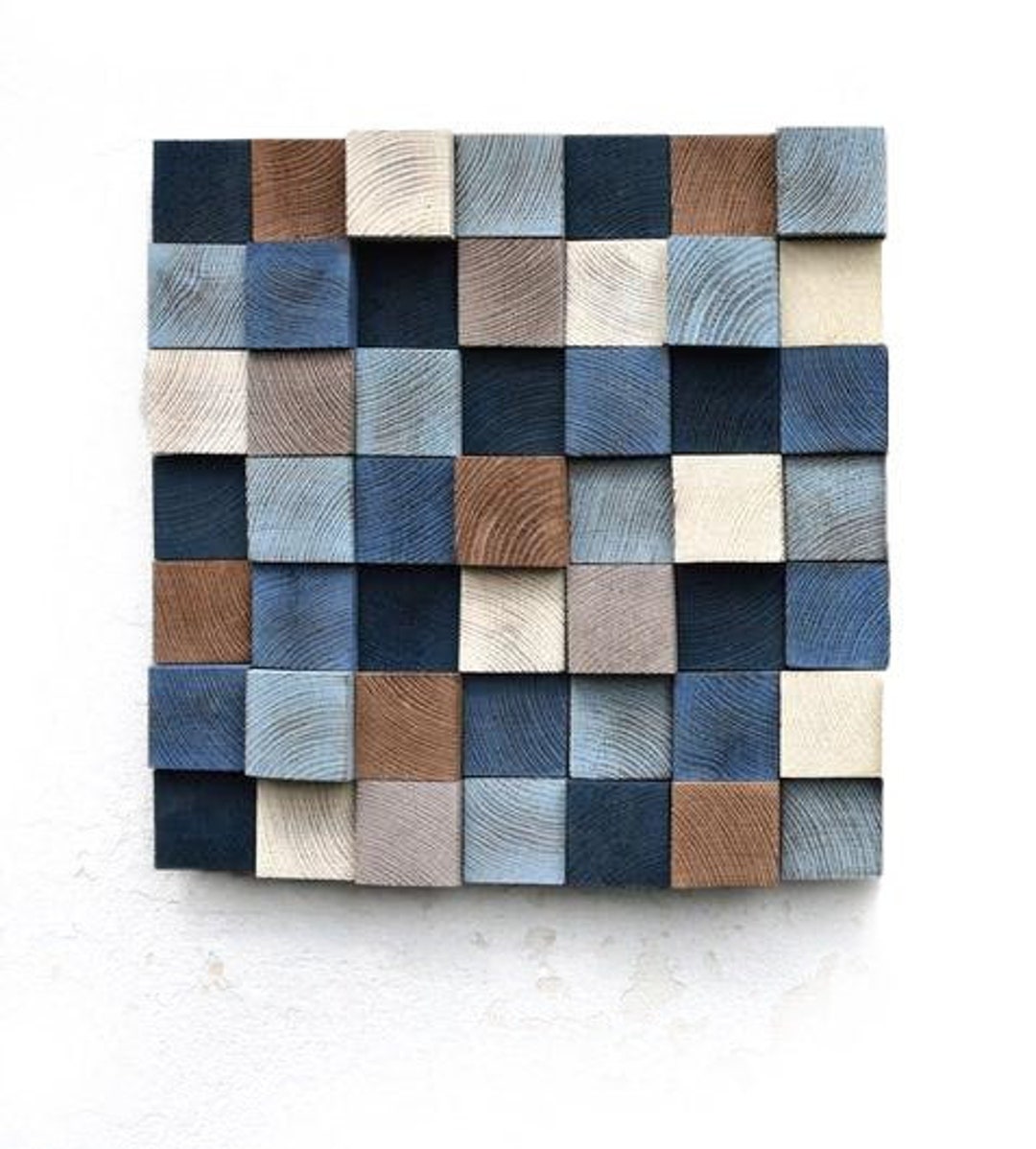 Square Wall Art, Wood Wall Decor, Asymmetrical Wall Art, Abstract Wall ...
