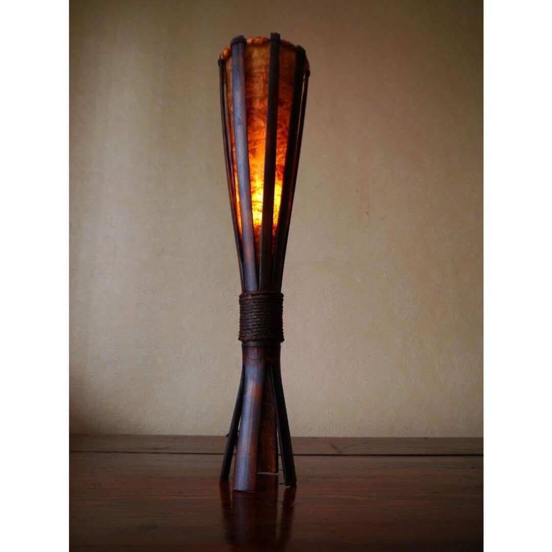 Handmade Bamboo Table Lamp: Modern Farmhouse Tribal Light - Etsy