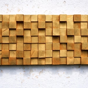 Asymmetrical Wood Wall Art for Home Studio Decor Wall Panel Made of ...