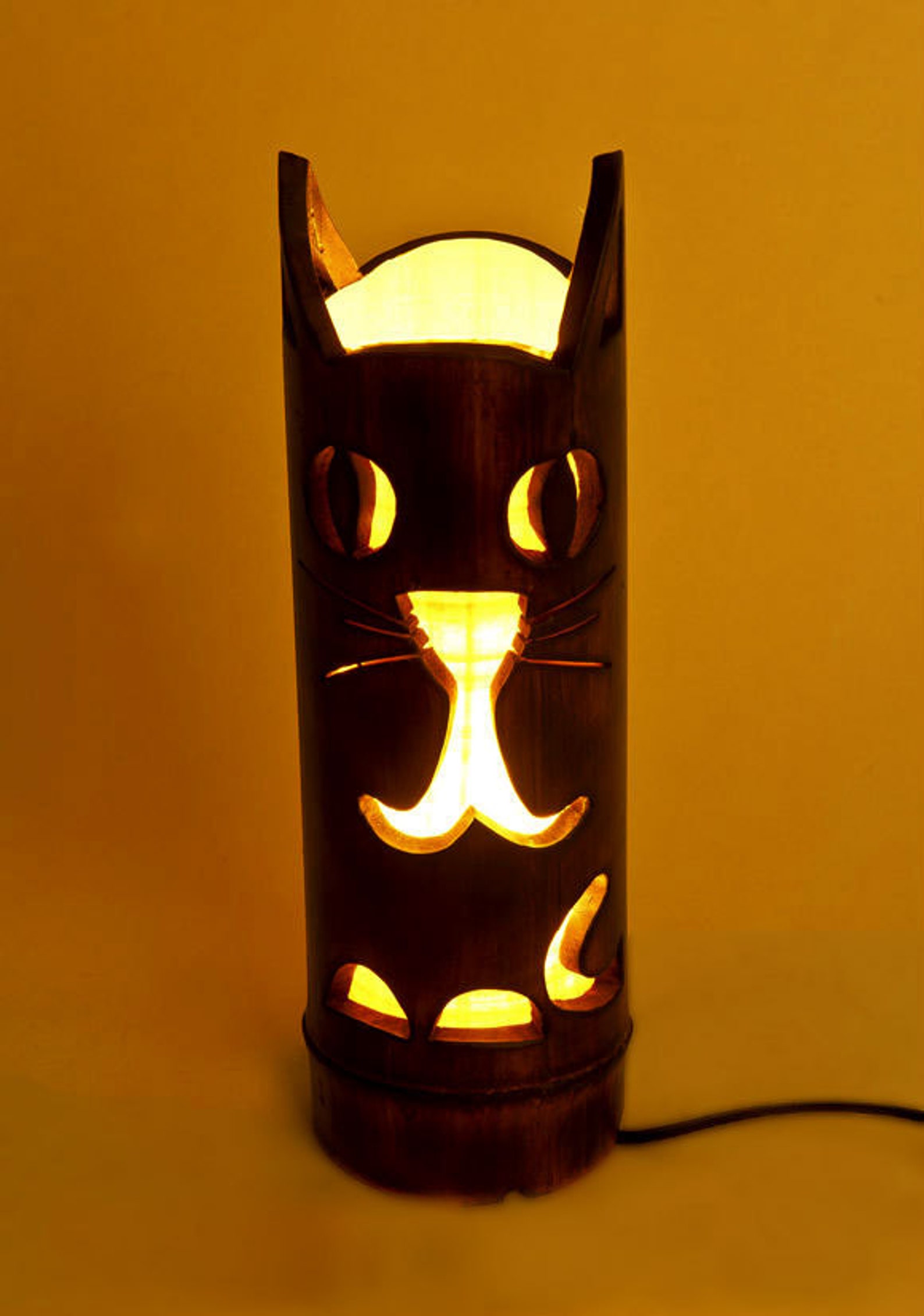 Nursery Decor Kids Lamp Wooden Cat Decor Cat Lamp Lighting | Etsy