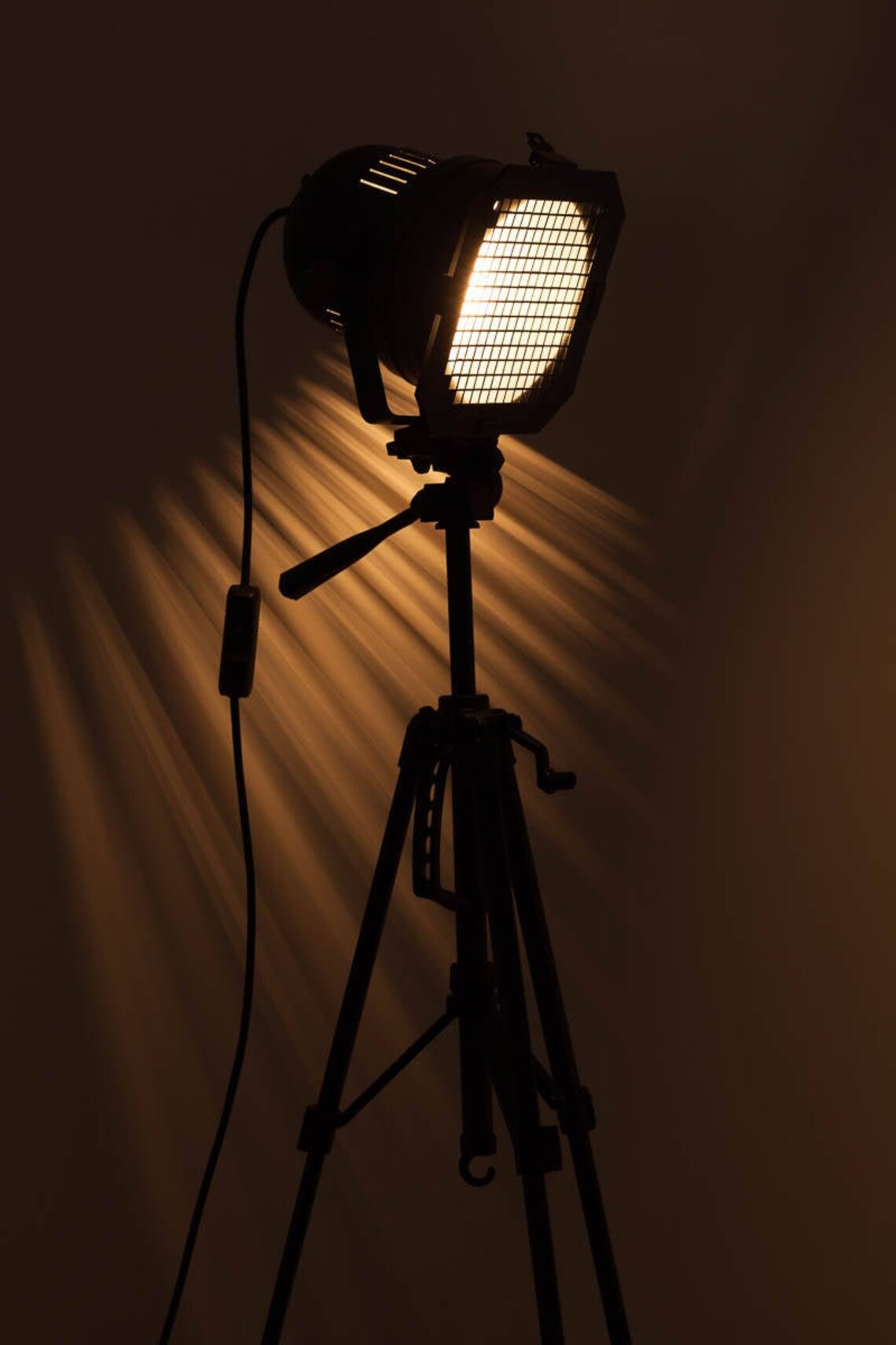 Floor Lamp Industrial Lamp Movie Set Decor Tripod Lamp Big | Etsy