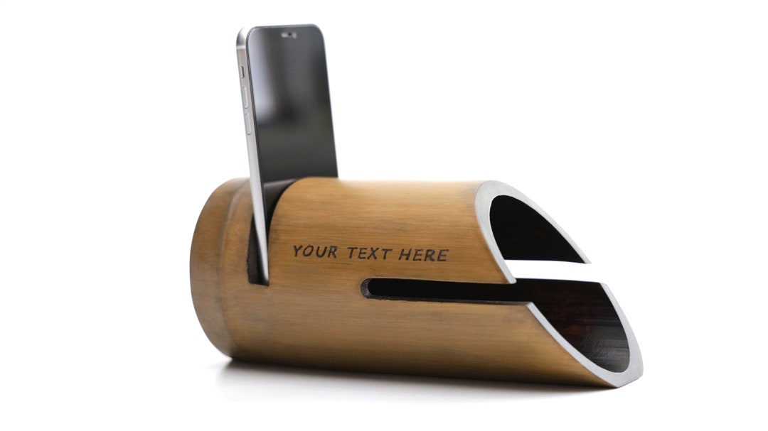 Personalized Bamboo Phone Speaker Dock: Universal Smartphone Amplifier ...
