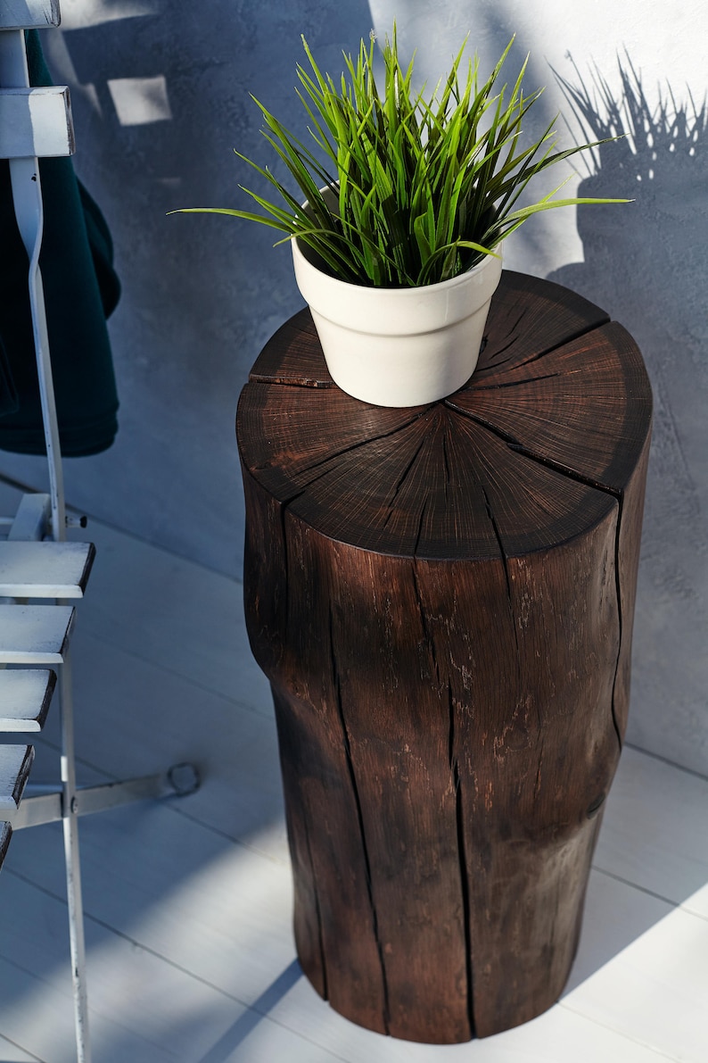 Tree Trunk Table Outdoor Patio Decor Log Table BBQ Log - Etsy