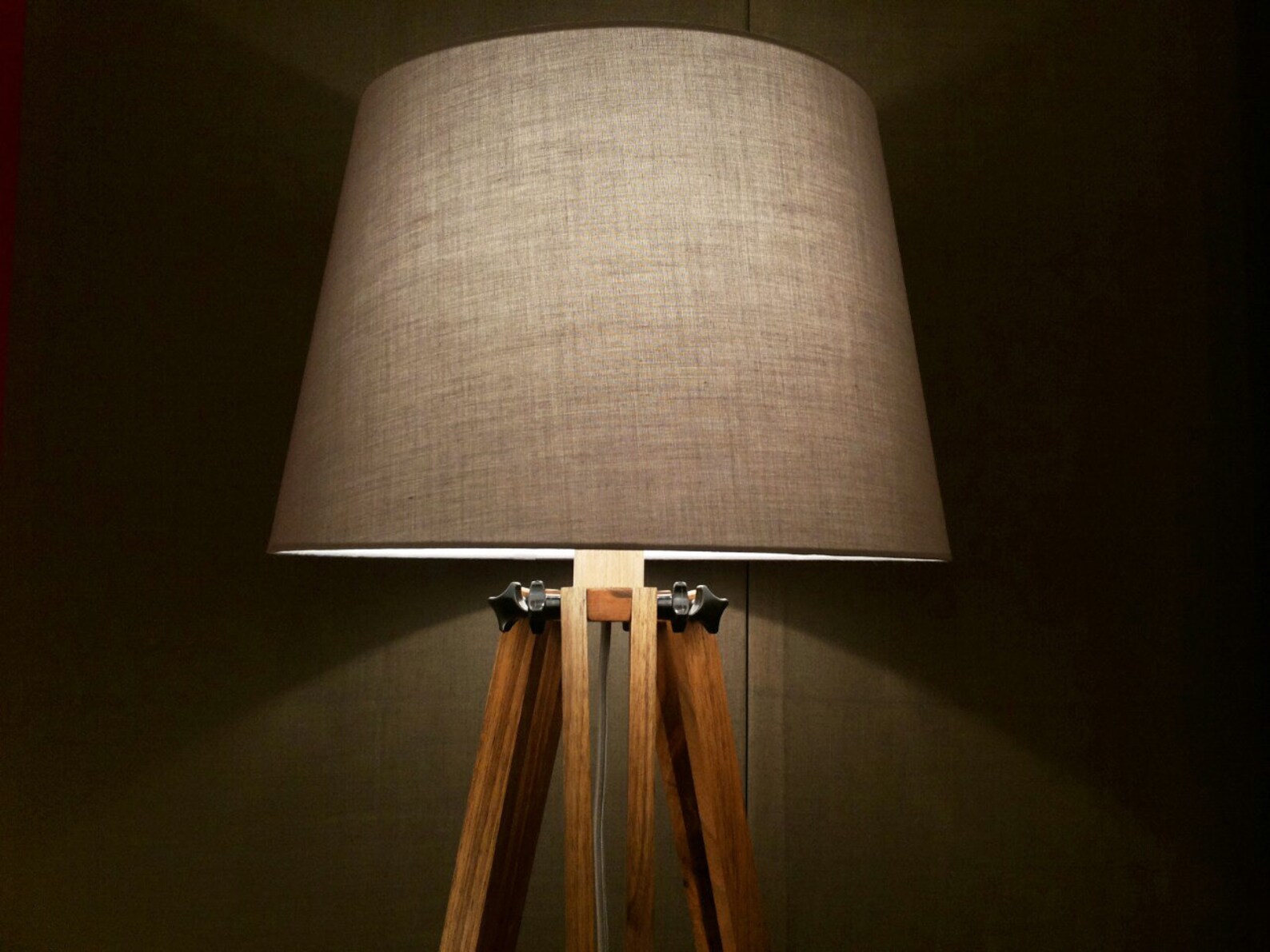 Wood Floor Lamp Burgundy Interior Lamp Industrial Lamp Oak | Etsy