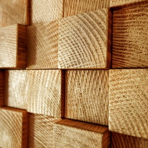 Asymmetrical Wood Wall Art for Home Studio Decor Wall Panel Made of ...
