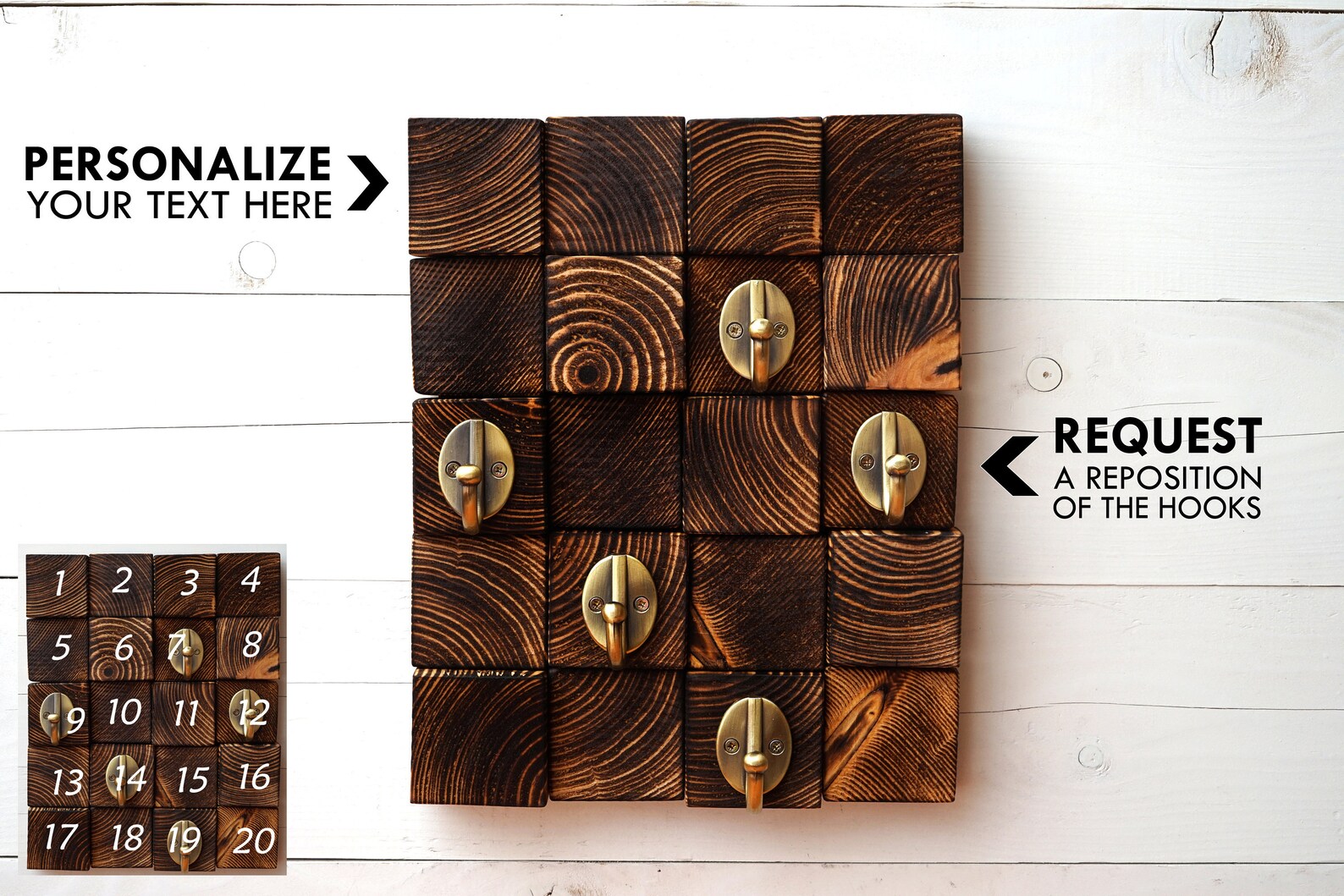 Wood Key Hanger Entryway Organizer Handmade Furniture - Etsy India