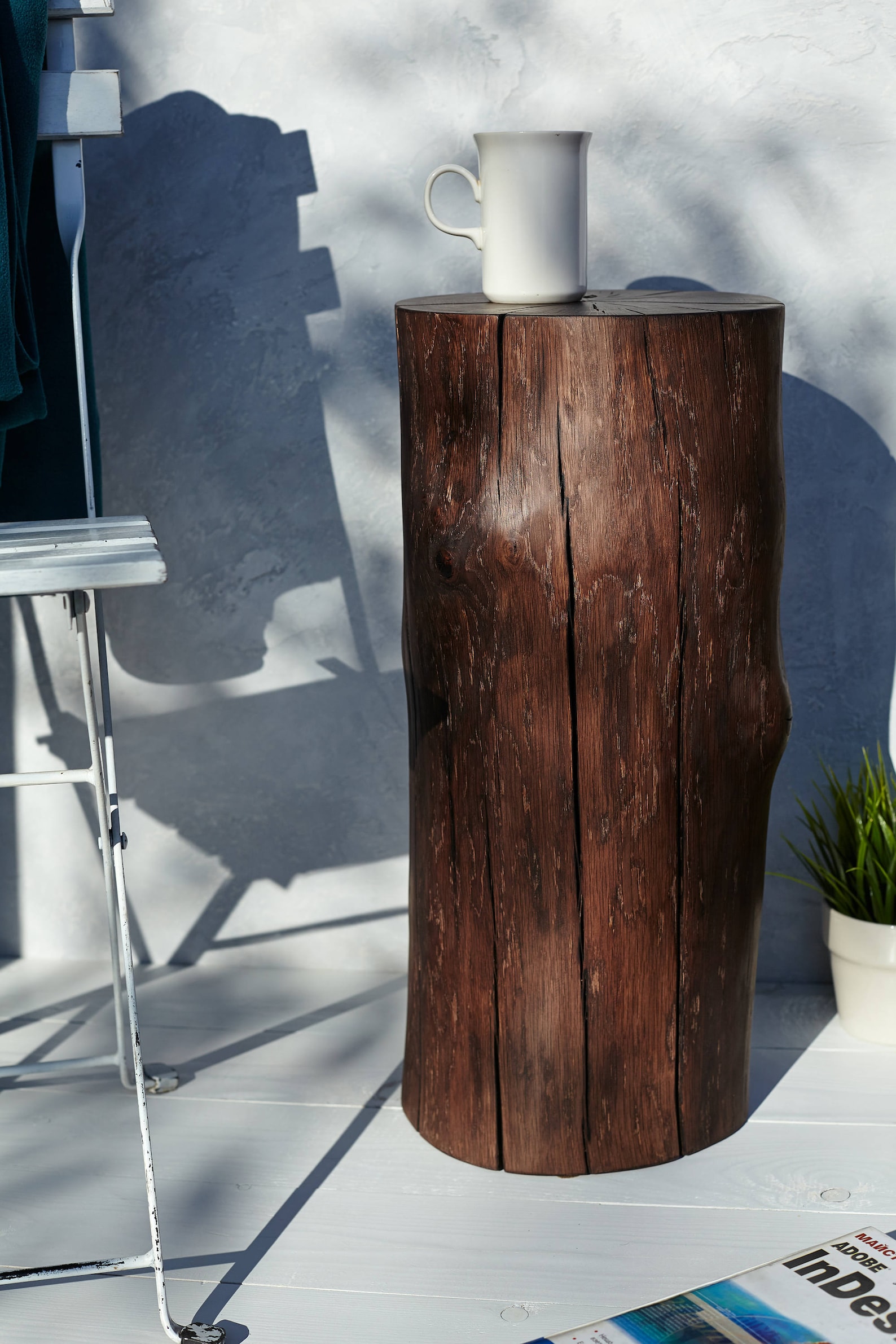 Tree Trunk Table Outdoor Patio Decor Log Table BBQ Log - Etsy