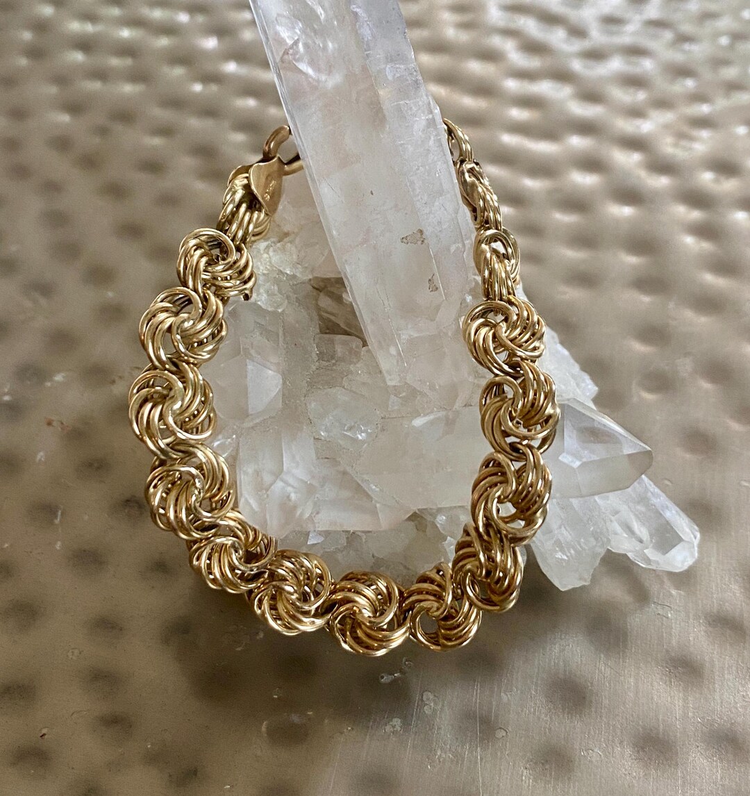 Vintage 14k Yellow Gold Love Knot Bracelet - Etsy