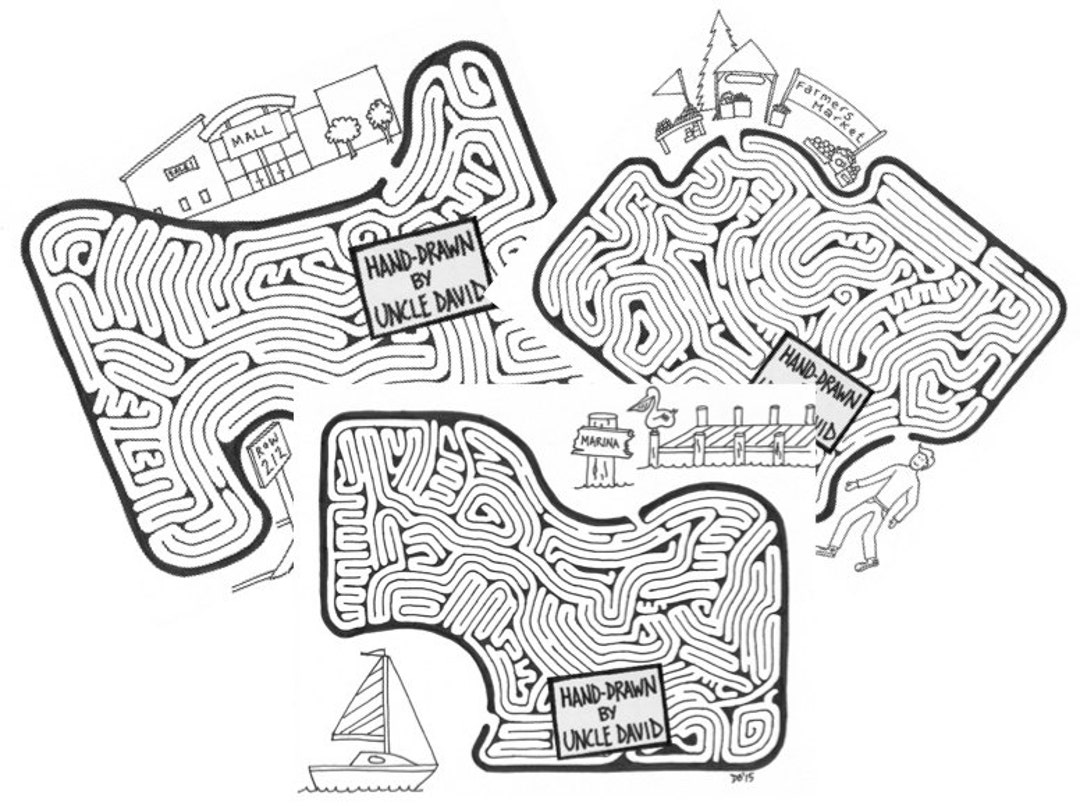 Mazes With No Corners THREE MAZE Combo Pack! - Etsy