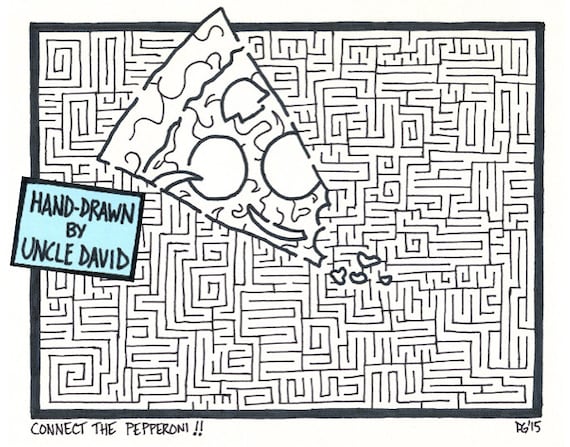 Easy Pizza Mazes For Kids