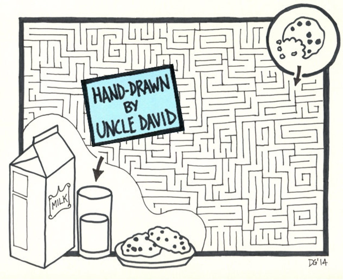 Cookies and Milk Maze - Etsy