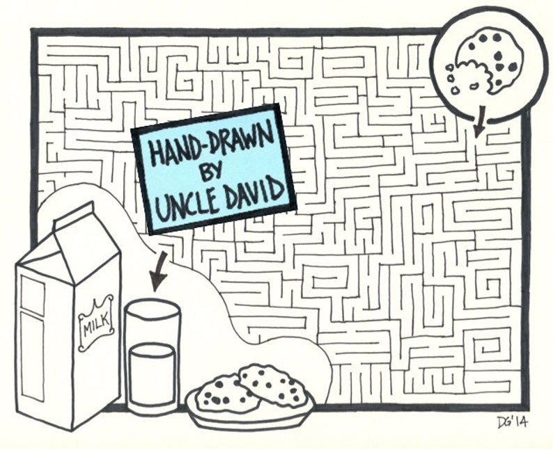 Cookies and Milk Maze - Etsy