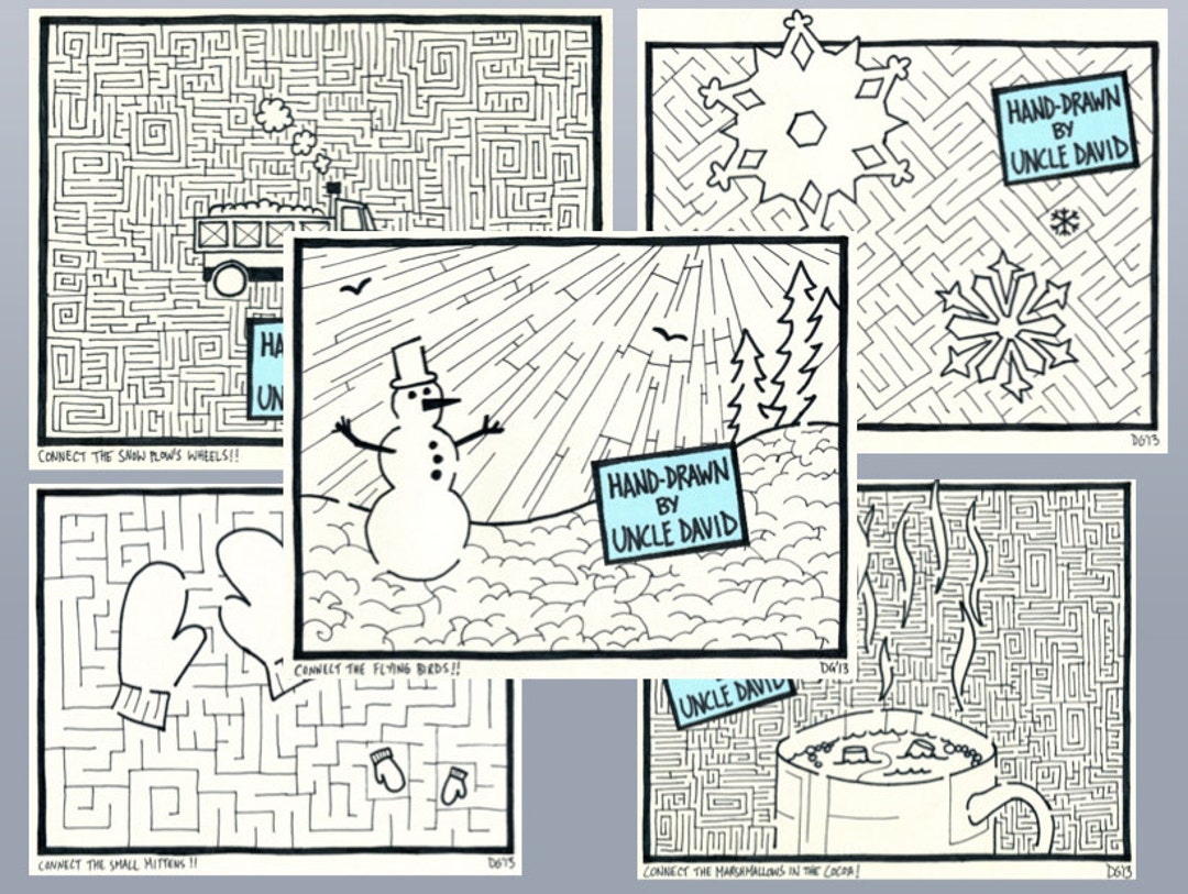 Winter-themed FIVE MAZE Combo Pack! - Etsy