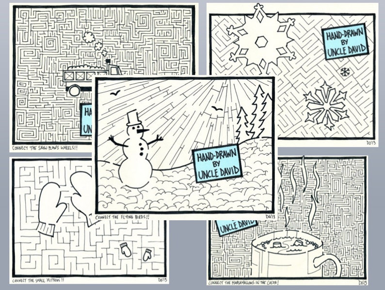 Winter-themed FIVE MAZE Combo Pack! - Etsy