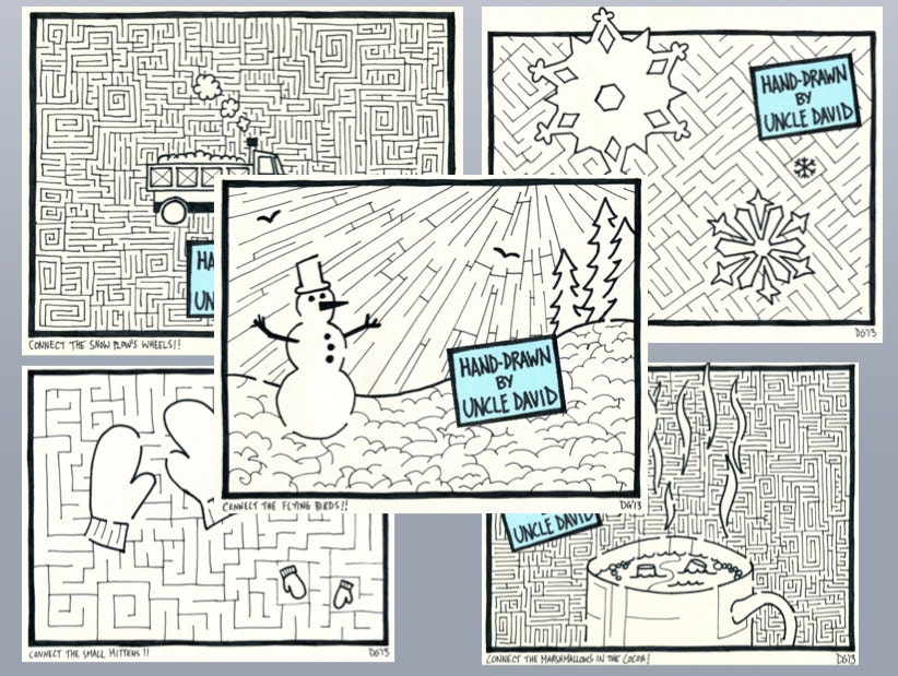 Winter-themed FIVE MAZE Combo Pack! - Etsy