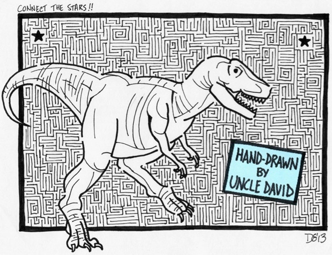 Tyrannosaurus Rex Maze - Etsy