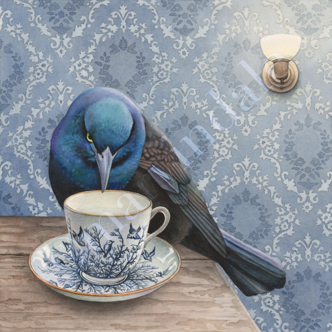 The Fortune Teller framed Art Print From Watercolour of - Etsy