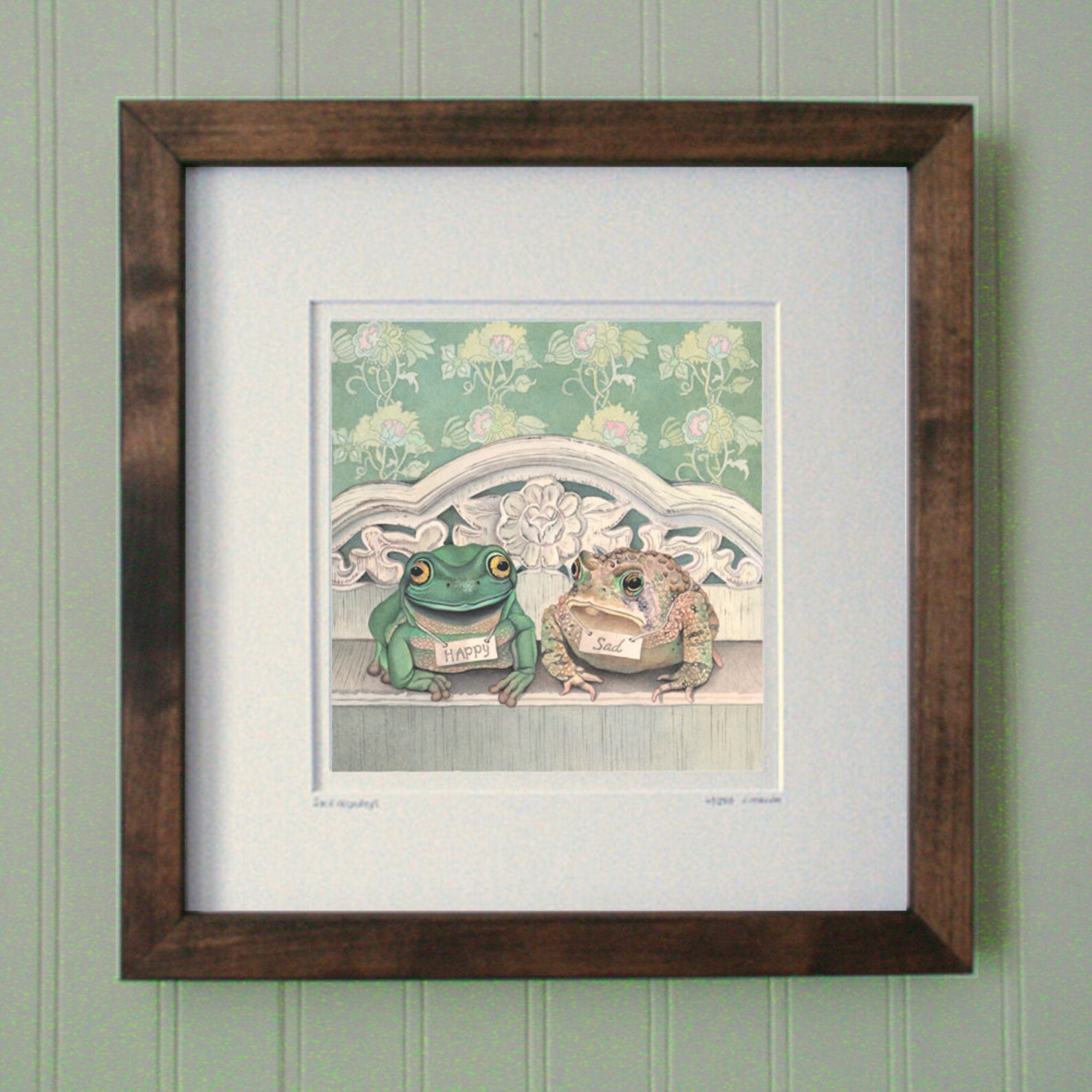 Frogs Are Happy Toads Are Sad art Print From Watercolour of | Etsy