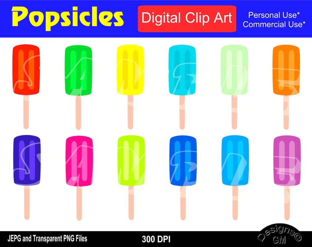 Popsicle // Popsicles // Fruit Popsicles // Popsicle Clipart ...