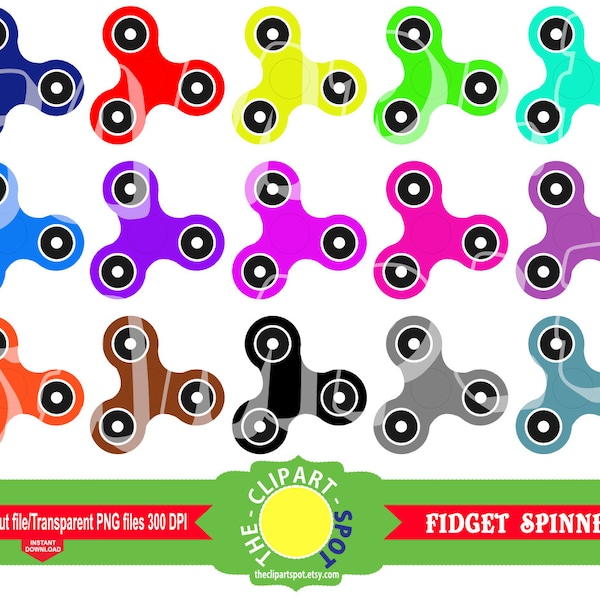 Fidget Spinners Clipart - Etsy