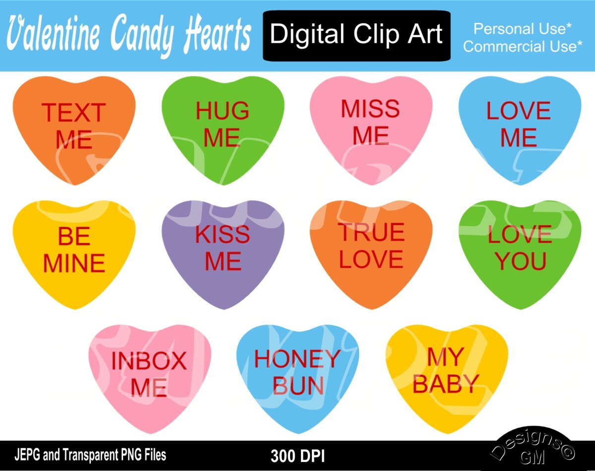 Valentine Candy Border Clip Art