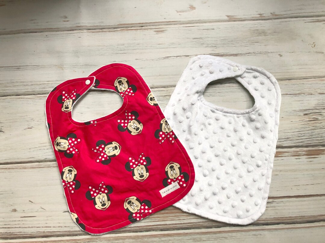 Minnie Mouse Toddler Bib | Minnie Mouse Newborn Bib | Disney Toddler ...