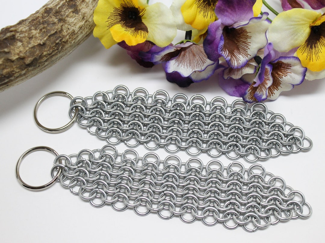 Handcrafted Chainmail Maille Armour Pattern Short Keychain Set of 2 - Etsy