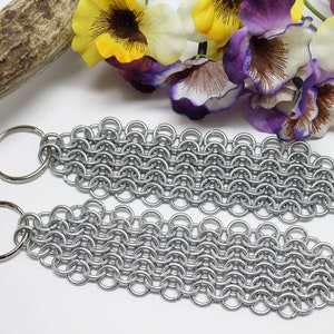 Handcrafted Chainmail Maille Armour Pattern Short Keychain Set of 2 - Etsy