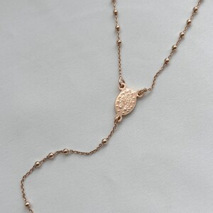 Rose Gold Vermeil St Mary Rosary Necklace - Etsy