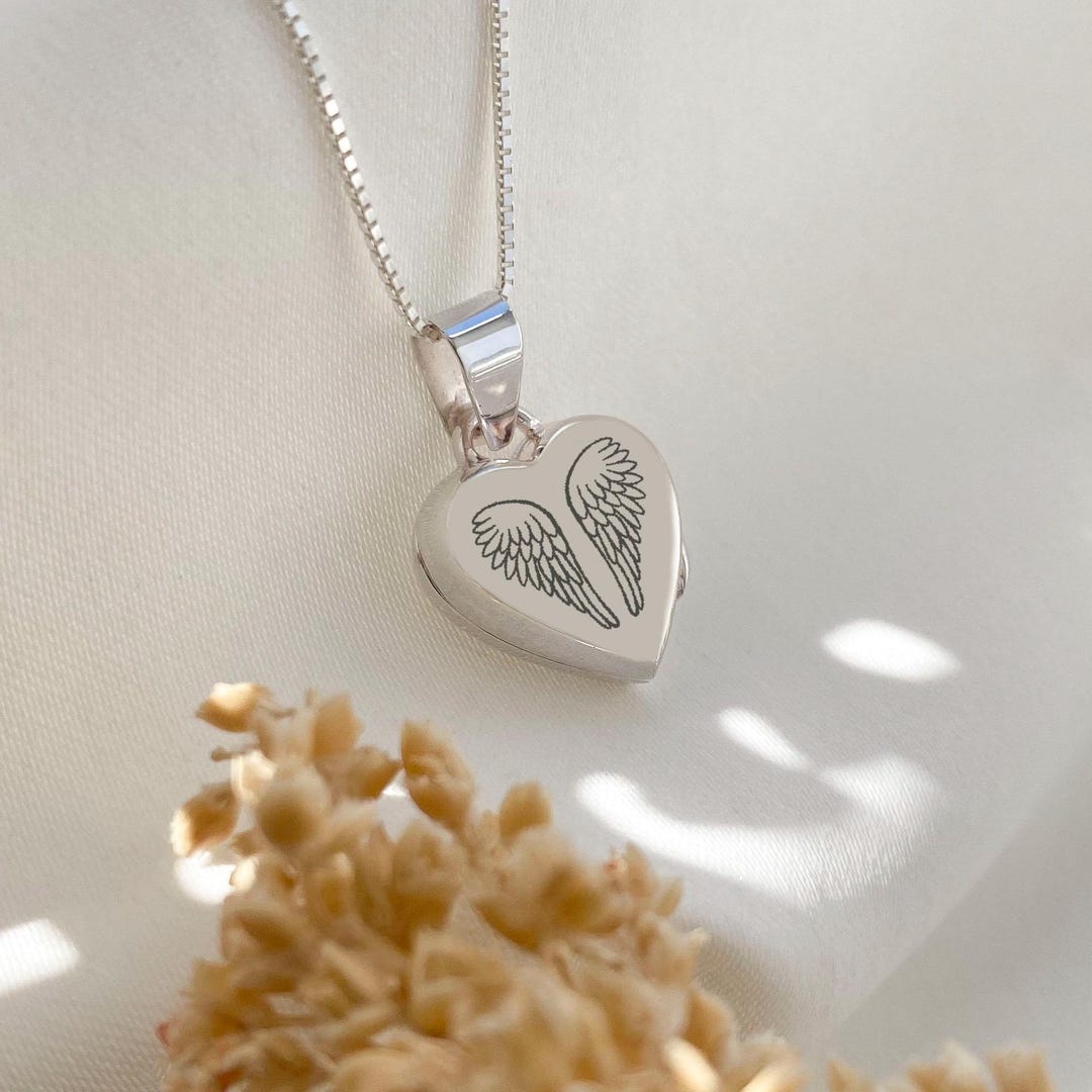 Engraved 'mummy of an Angel' Heart Locket Necklace - Etsy