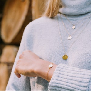 Yellow Gold Vermeil Engraved Rainbow Necklace - Etsy UK