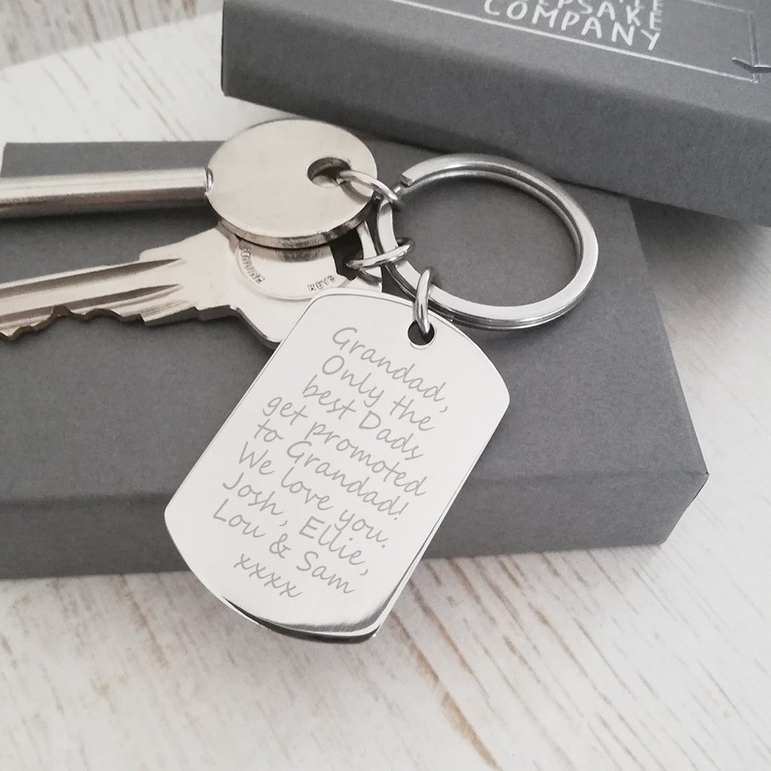 Stainless Steel Engraved ‘just Words’ Keyring - Etsy