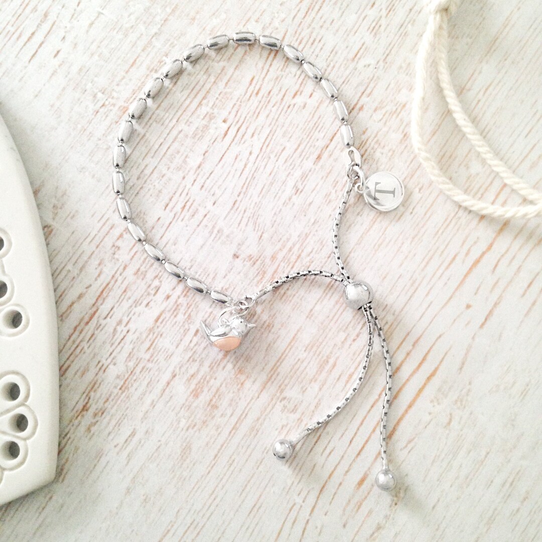 Baby Robin ‘when Robins Appear’ Sterling Silver Seed Slider Bracelet ...